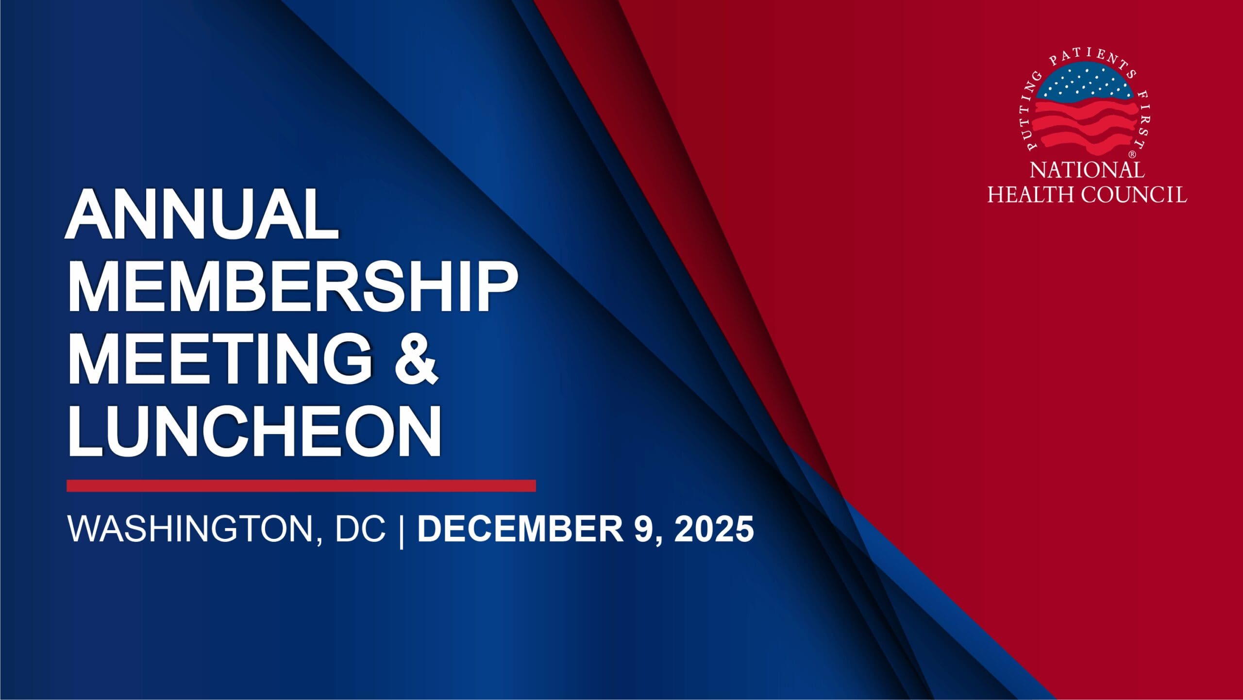 2025 Annual Membership Meeting & Luncheon - National Health Council